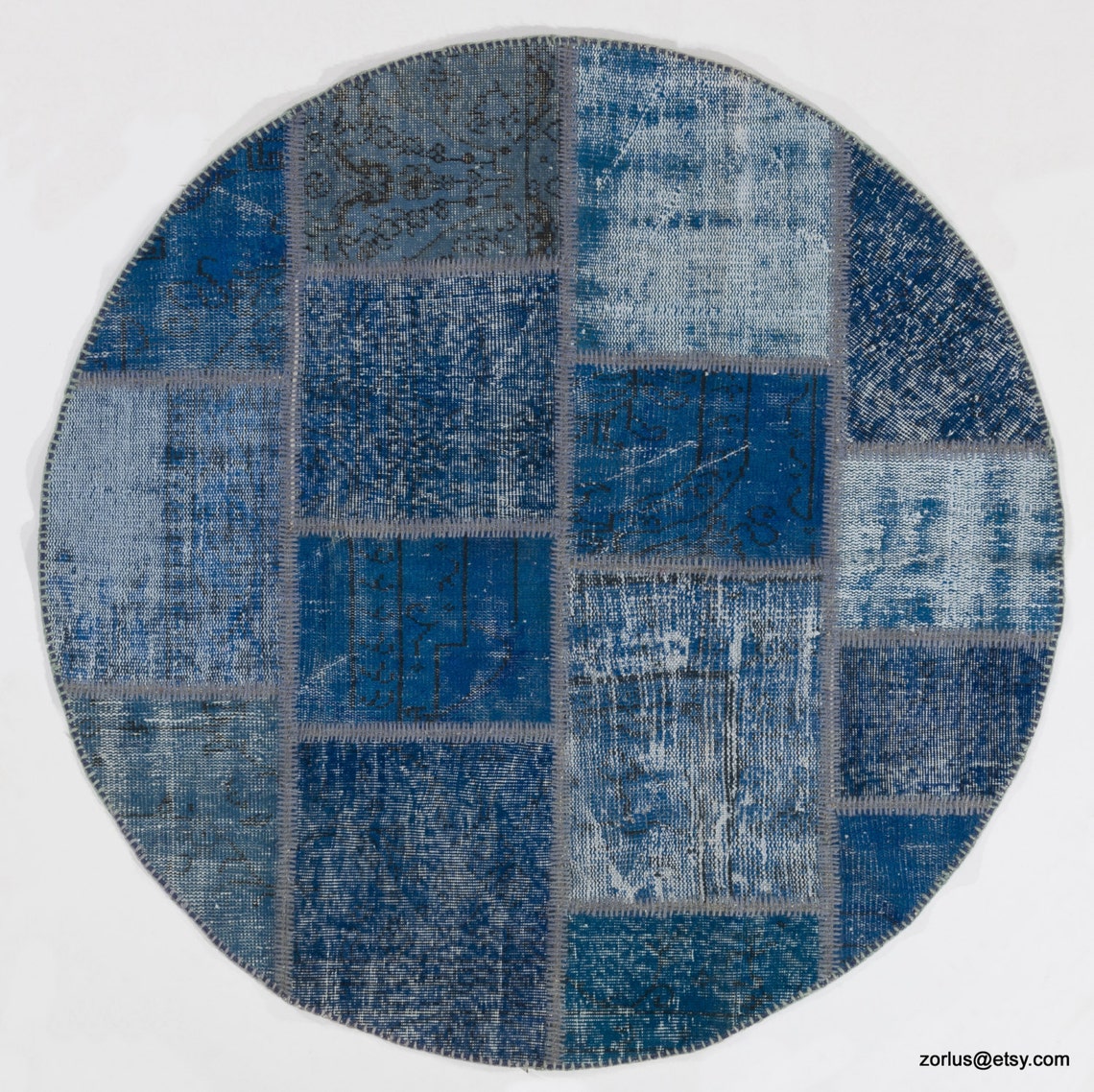 Round Handmade Turkish Patchwork Rug Circular Patchwork Rug - Etsy