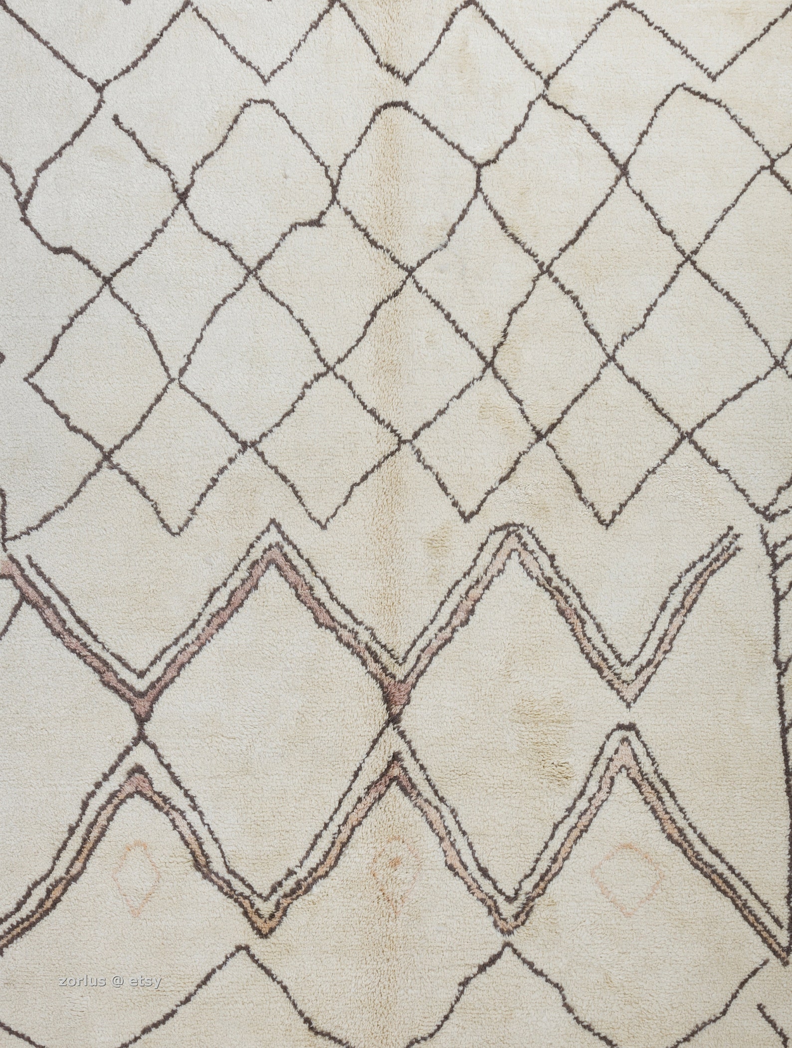 8x10 MOROCCAN RUG Beige Handmade Berber Rug Berber Mid - Etsy