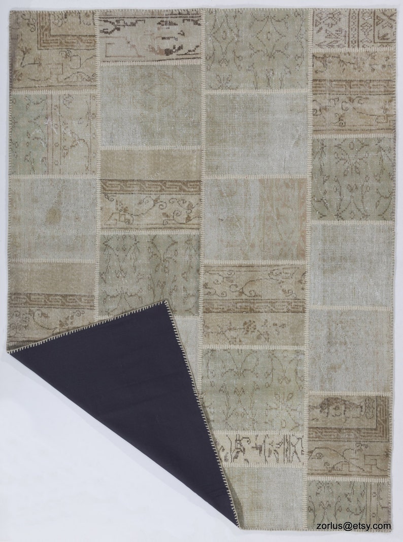 Handmade Turkish Patchwork Rug Beige Patchwork Rug Patchwork - Etsy