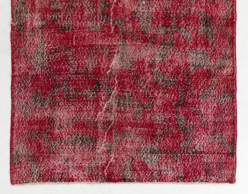 Red Overdyed Rug 5'3 X 8' 162 X 245 Cm - Etsy UK