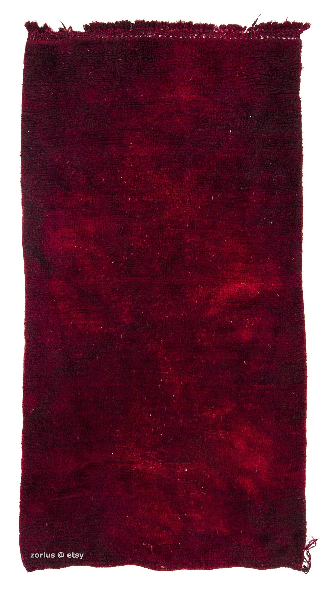 Handmade Burgundy Wool Flokati Rug: Dark Red Bohemian Pile Rug - Etsy