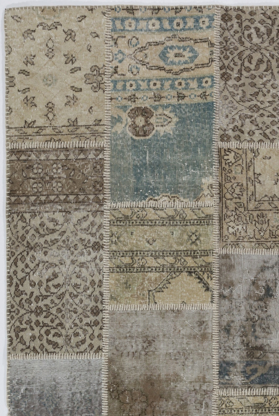 Muted Colors Turkish Patchwork Rug | Etsy