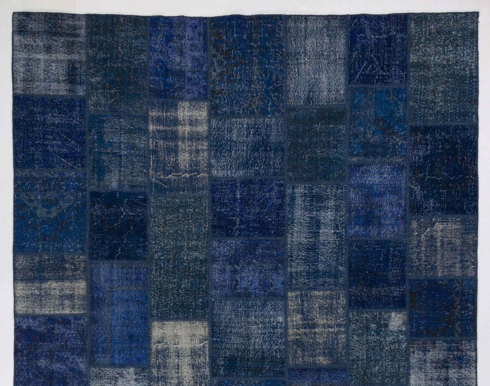 Navy Blue Patchwork Rug Navy Blue Handmade Turkish Patchwork - Etsy