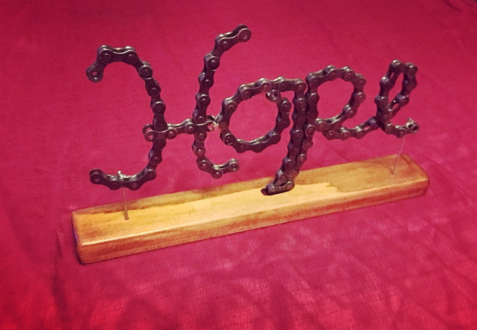 UpCycled Bike Chain CUSTOMIZED Name Sculpture | Etsy