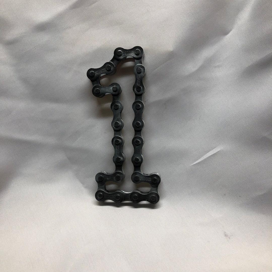Upcycled Bike Chain 4" Custom Numbers! - Etsy