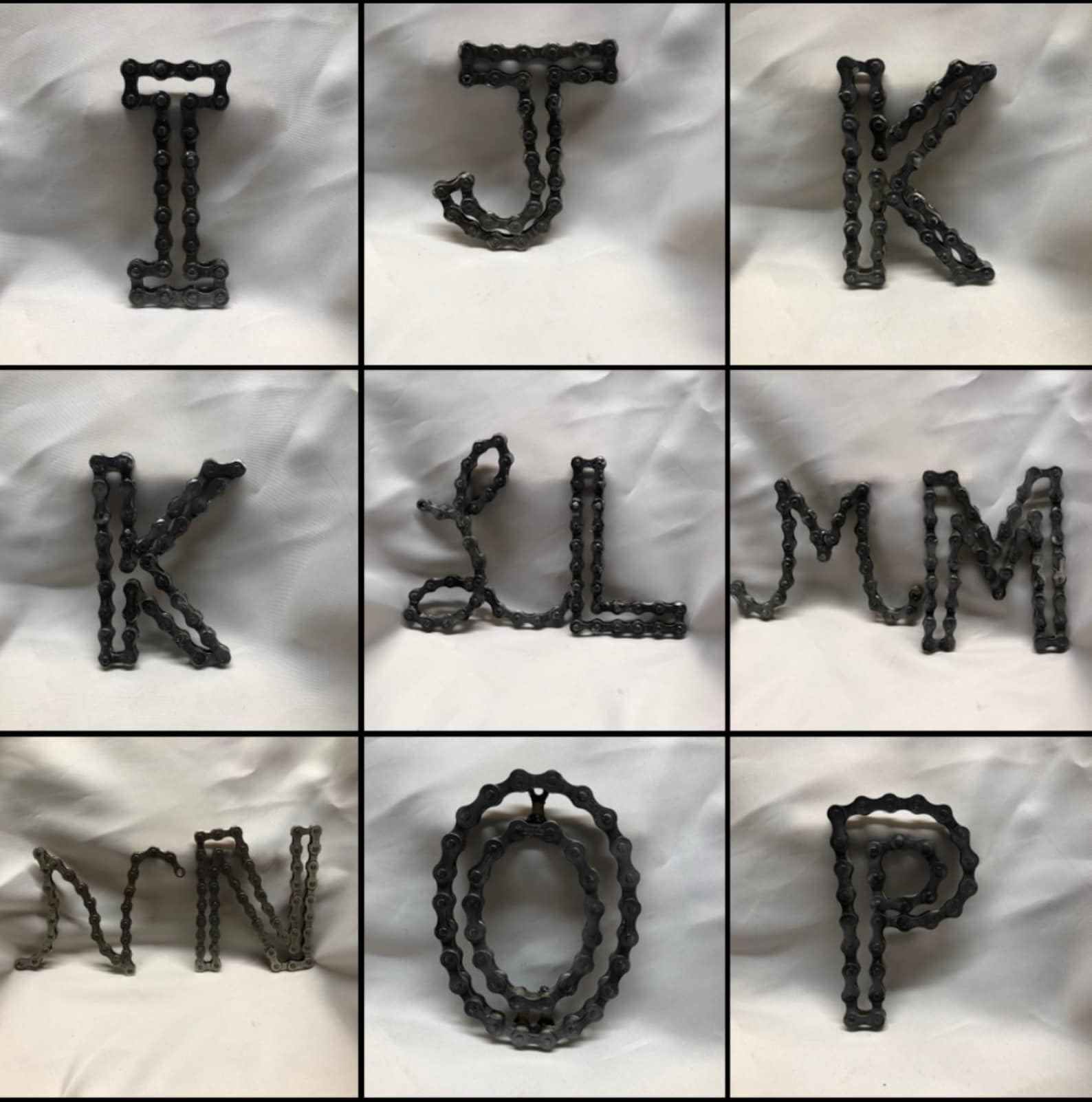 Upcycled Bike Chain Custom Letters - Etsy