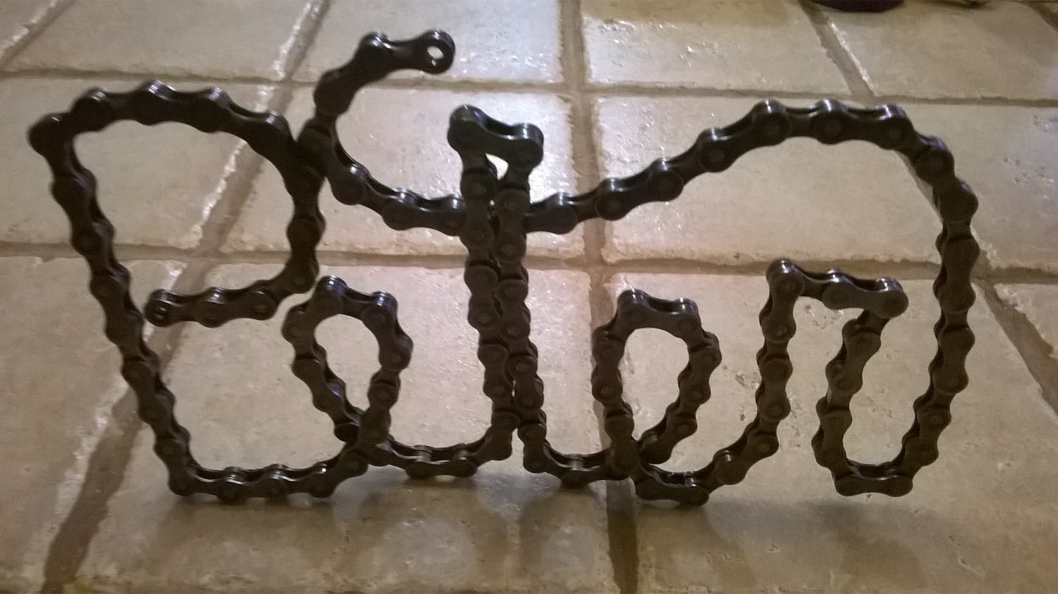UpCycled Bike Chain CUSTOMIZED Name Sculpture | Etsy