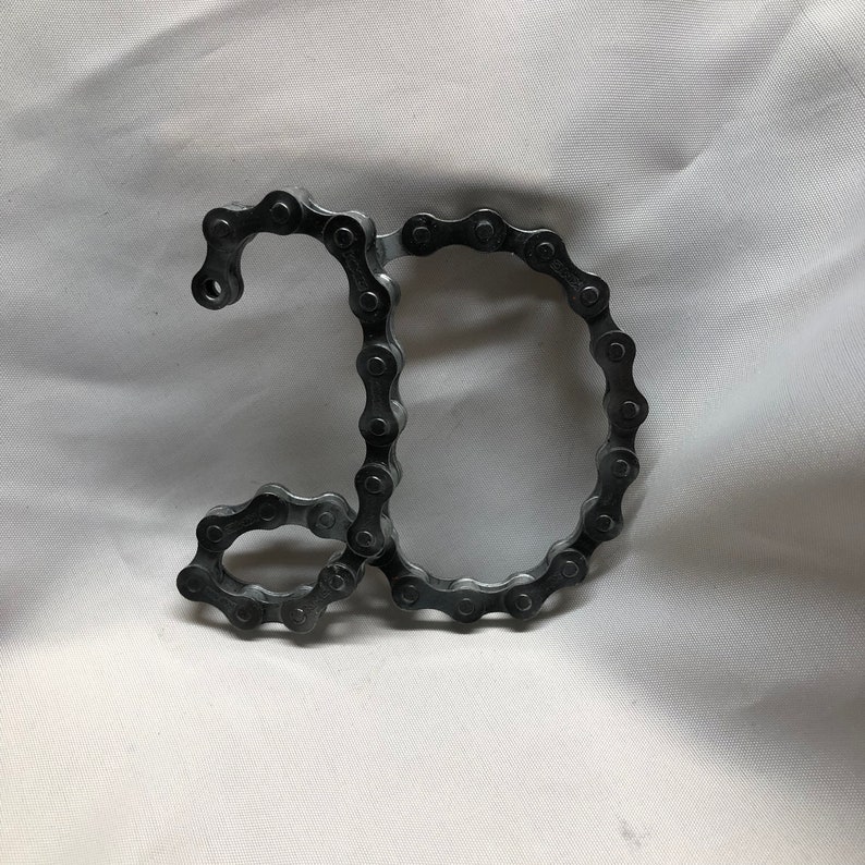 Upcycled Bike Chain Custom Letters - Etsy