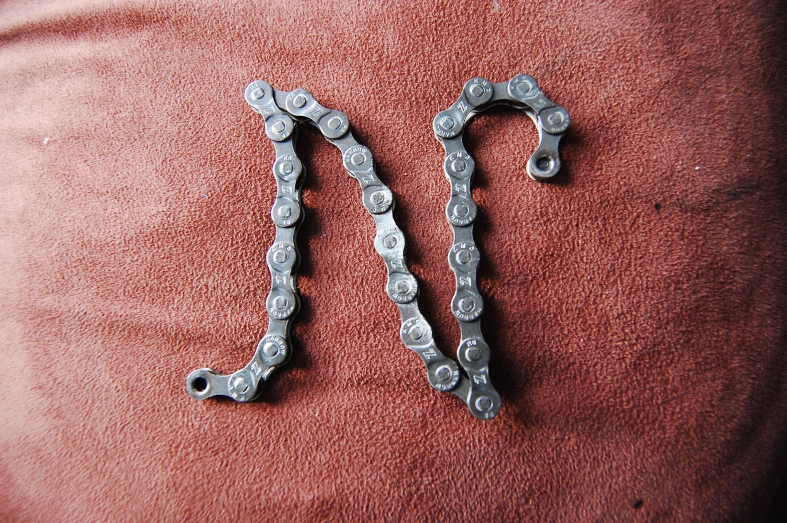 UpCYCLEd bike chain Custom Letters | Etsy