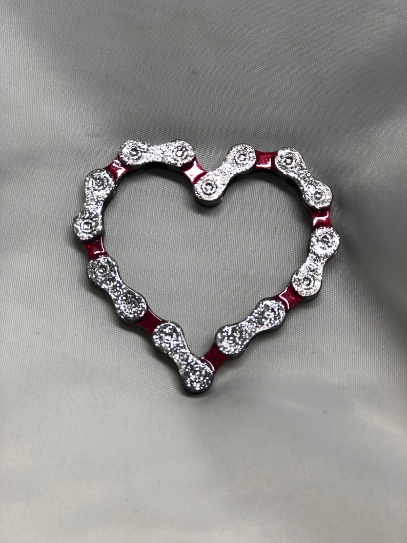 Upcycled Bike Chain Heart mini | Etsy