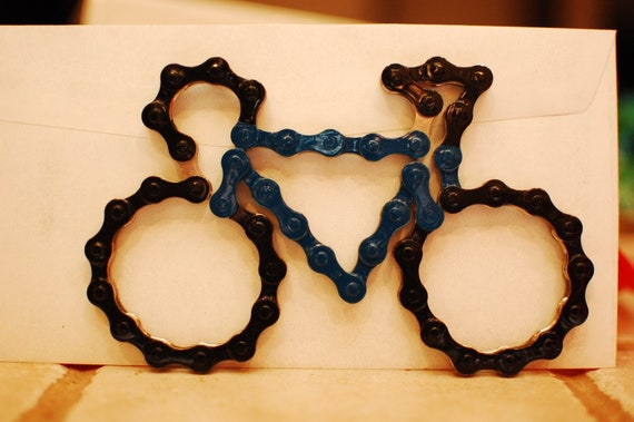 Upcycled Bike Chain: 2D Bike Sculpture - Etsy