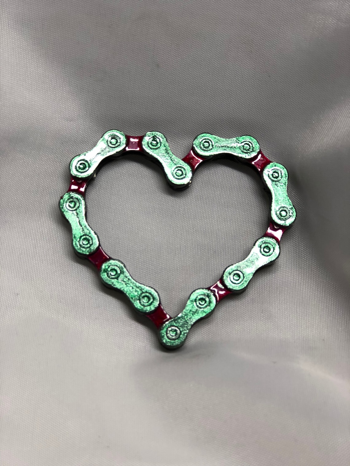 Upcycled Bike Chain Heart mini | Etsy