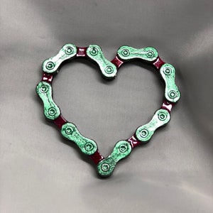 Upcycled Bike Chain Heart "mini" - Etsy