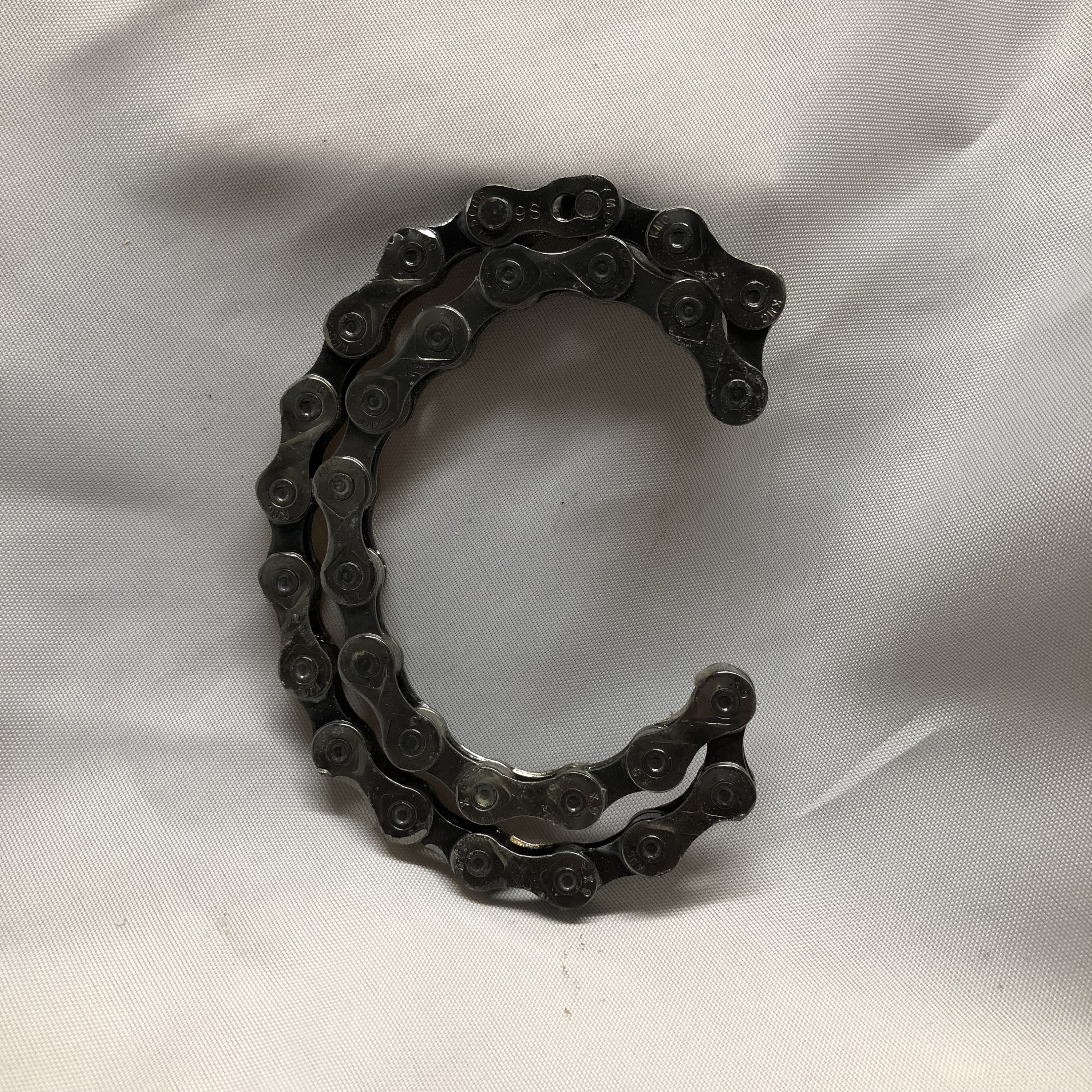 Upcycled Bike Chain Custom Letters - Etsy