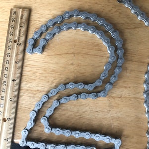 Upcycled Bike Chain 8" Custom Numbers! - Etsy