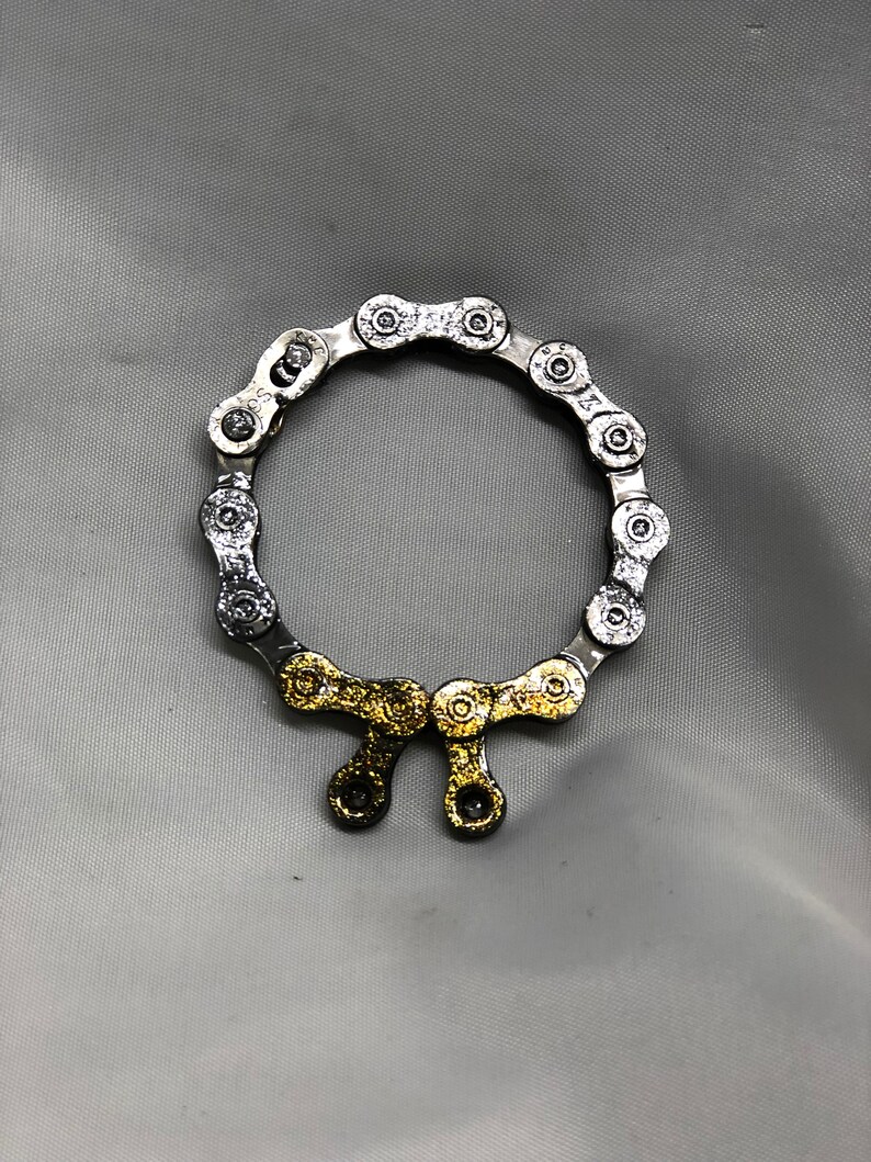 Upcycled Bike Chain Wreath-with-bow Ornament - Etsy