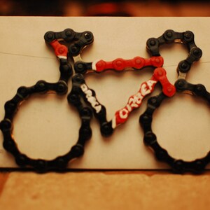 Upcycled Bike Chain: 2D Bike Sculpture - Etsy