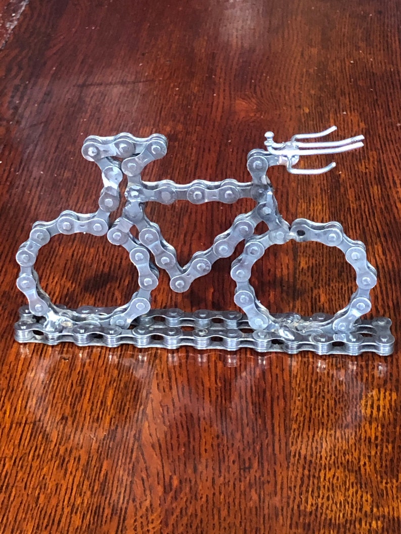 Upcycled Bike Chain 3D Bike Sculpture - Etsy Canada