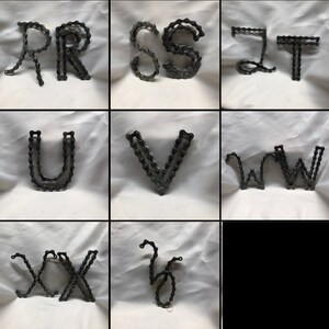 Upcycled Bike Chain Custom Letters - Etsy