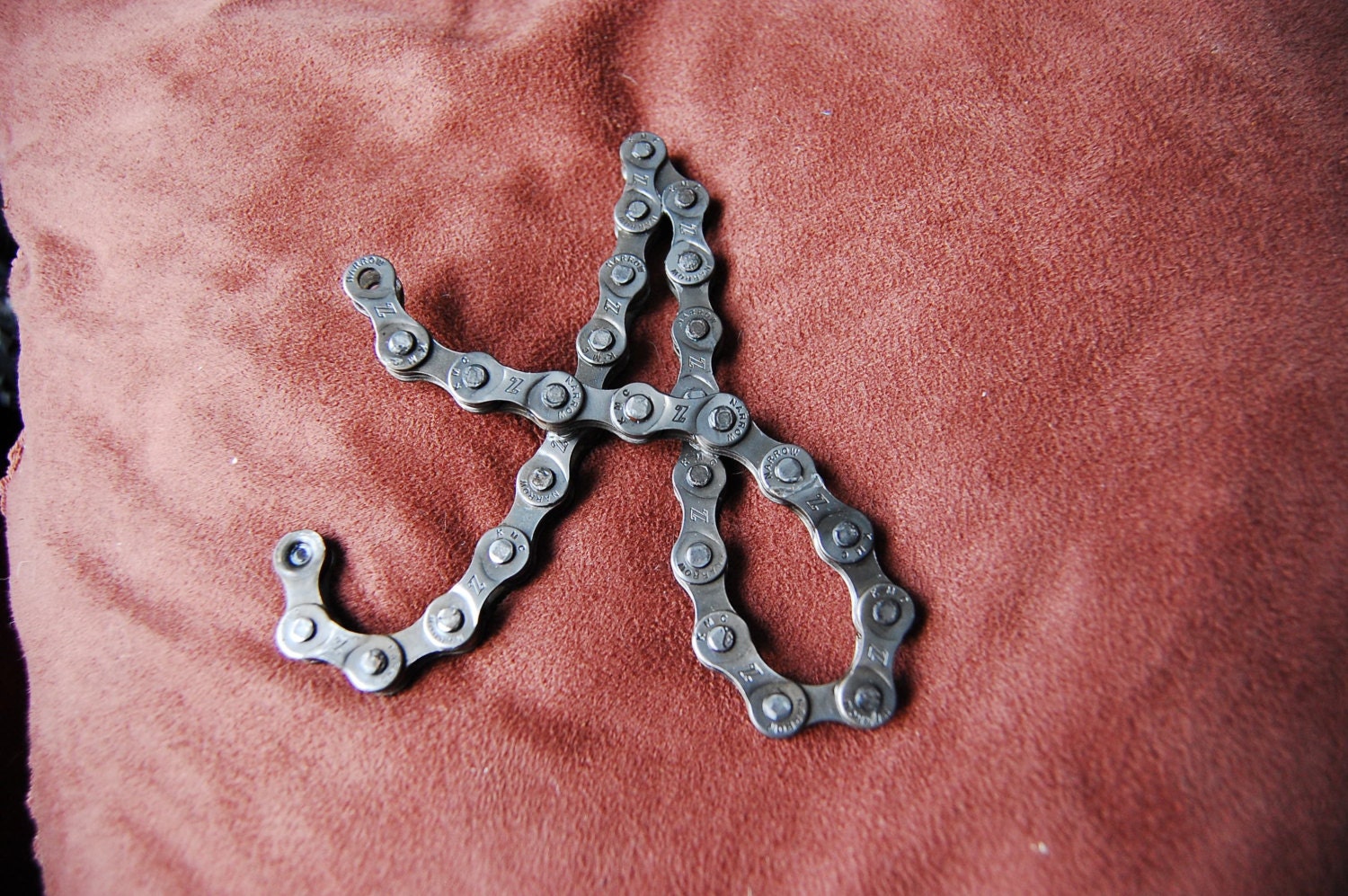 UpCYCLEd bike chain Custom Letters | Etsy