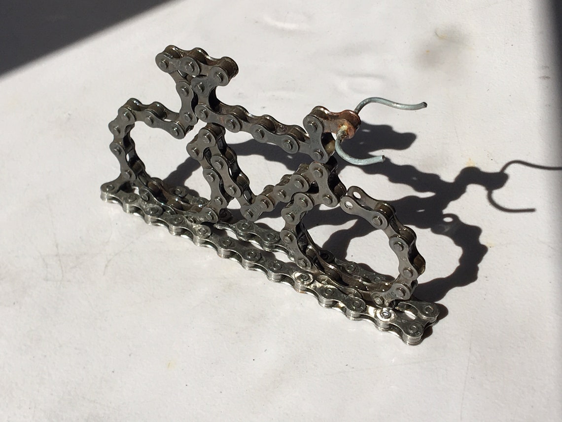 Upcycled Bike Chain 3D Bike Sculpture - Etsy Canada