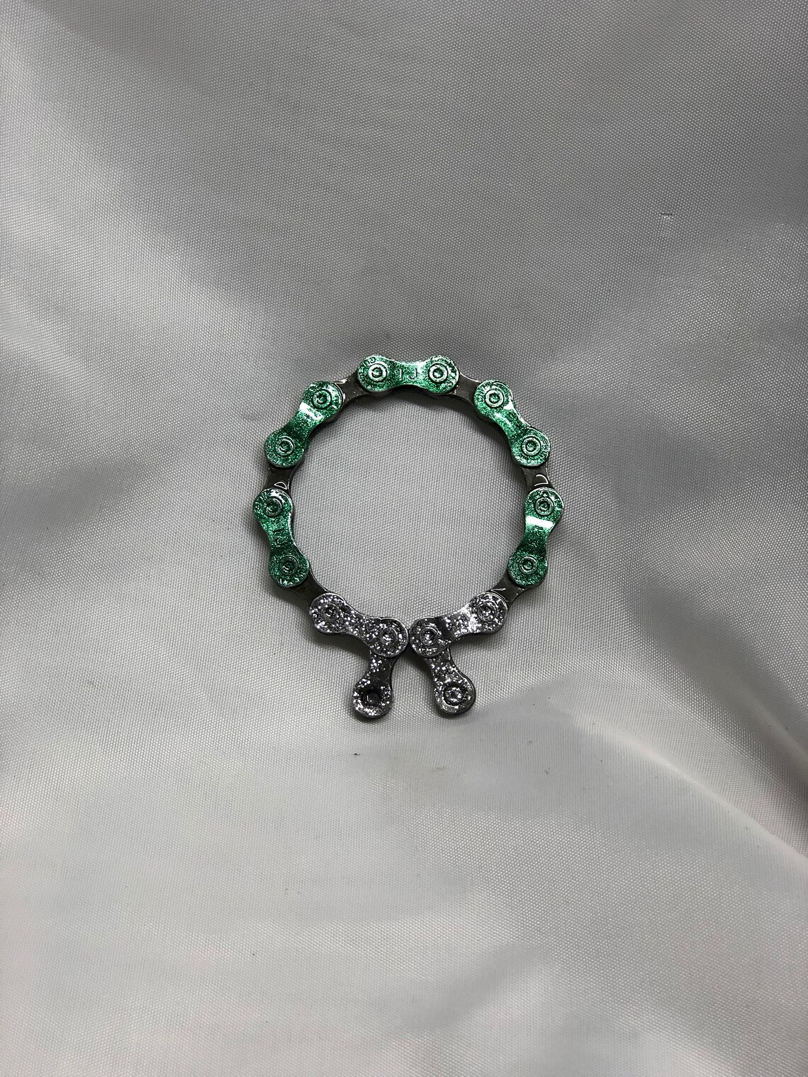 Upcycled Bike Chain Wreath-with-bow Ornament - Etsy