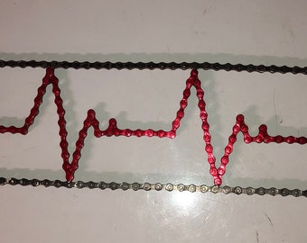 Upcycled Bike Chain: 2D Bike Sculpture - Etsy
