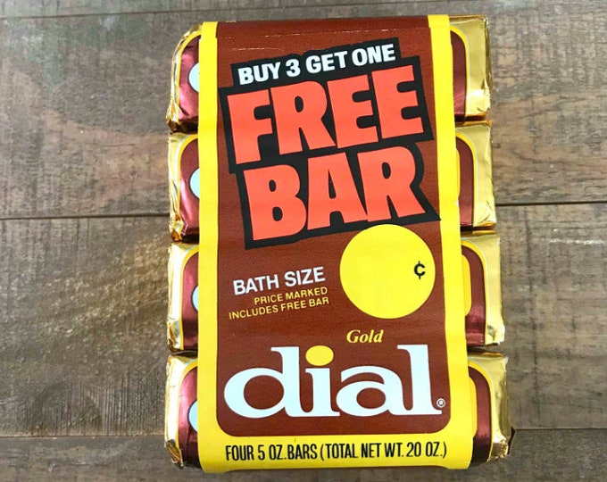 Vintage Gold Dial Soap: Four Bars, Brand New and Sealed, Gold Dial Bar ...