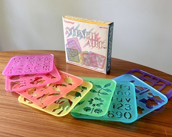 Tupperware Stencils and Case, Vintage Tupperware, Tuppertoys, 1980s ...