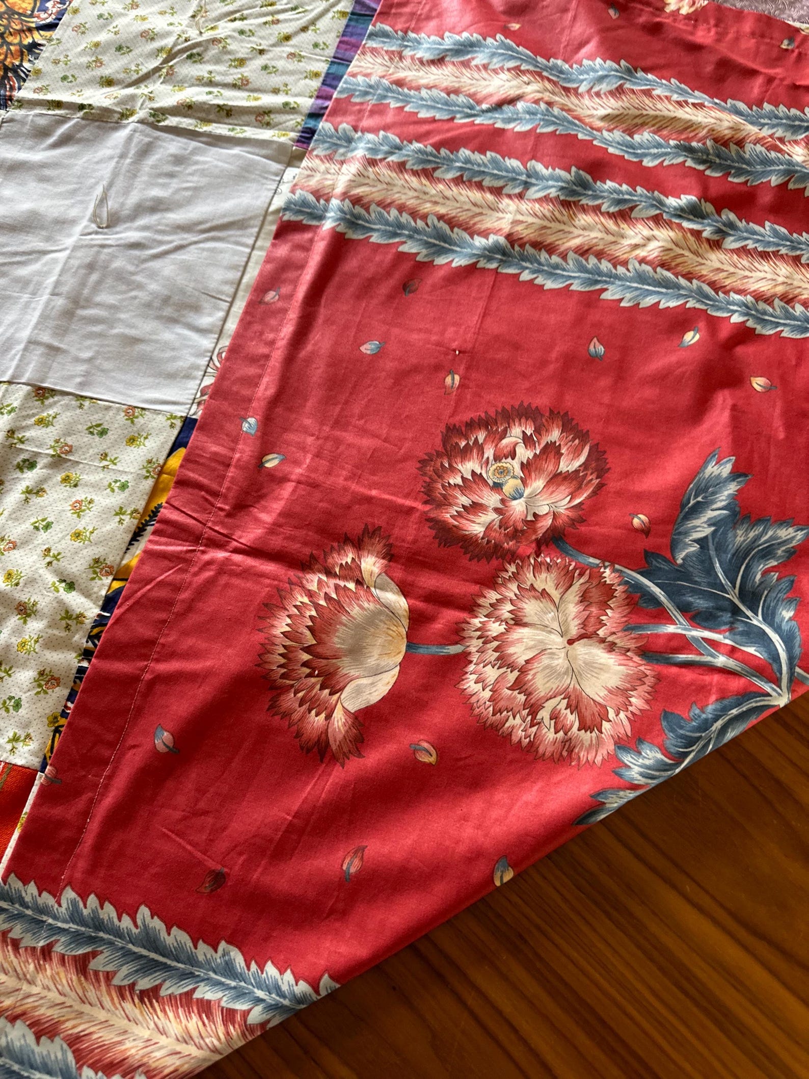 Vintage Patchwork Quilt, Eclectic, Mismatched Quilt, Rainbow Quilt ...