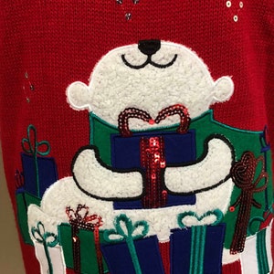 Ugly Christmas Sweater, Size M, Holiday Sweater, Polar Bear, Holiday ...