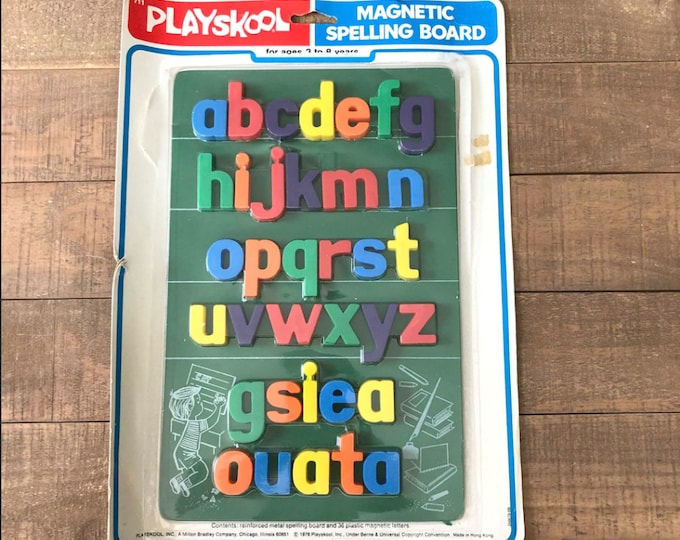 Playskool Magnetic Spelling Board, Vintage Spelling Toy, Vintage ...