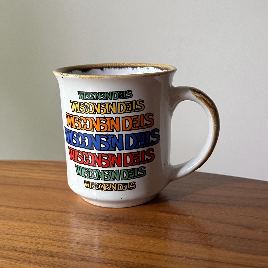 Rainbow Wisconsin Dells Mug, Vintage Wisconsin Mug, Vintage Mug ...