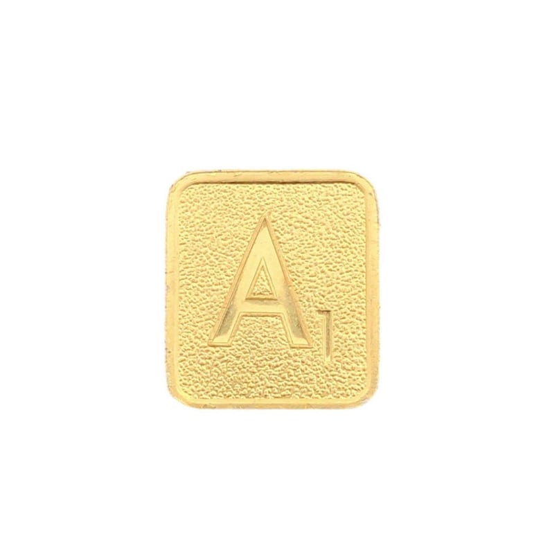 24k Gold "a" Scrabble Tile, Vintage Scrabble Tile, A, Single Tile ...