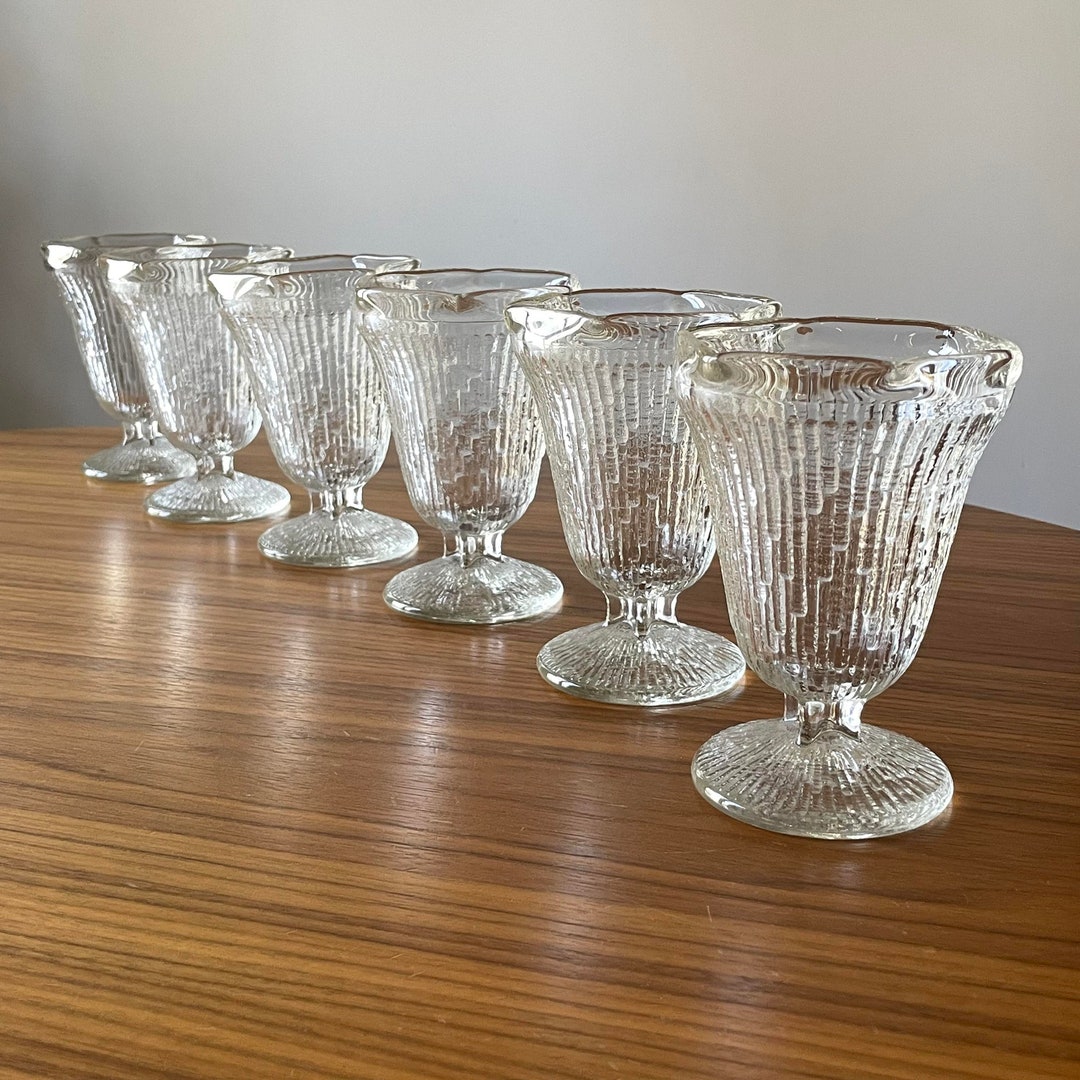 Vintage Jeanette Finlandia Goblets / Water Glasses, Parfait Cups, Set ...