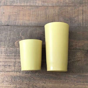 Vintage Tupperware Cups, Yellow, Set of Six, Vintage Tupperware ...