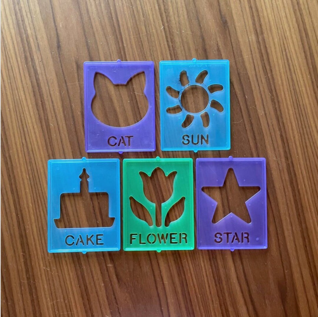 Tupperware Stencils, Vintage Tupperware, Tuppertoys, 1990, Vintage ...