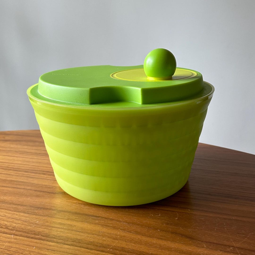 Tupperware Salad Spinner/colander: 3 Piece, Spin and Save or Serve ...