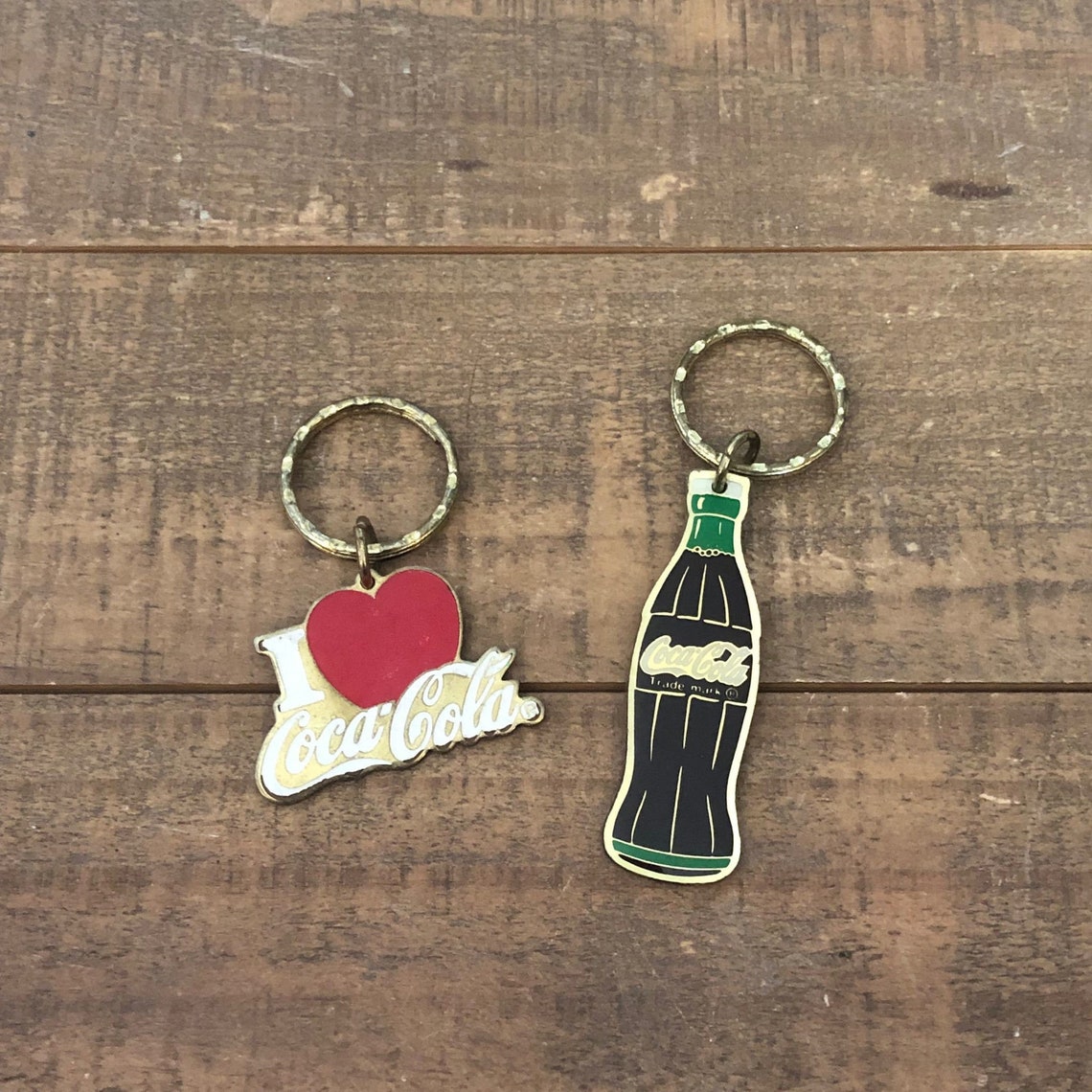 Coca-Cola Keychains Set of Two 1985 Coca-Cola Bottle I | Etsy