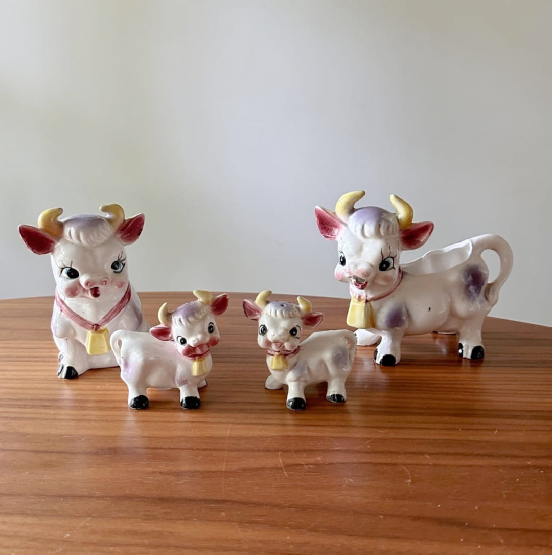 Vintage Elsie the Cow Kitchen Set, Anthropomorphic Cow Creamer, Sugar ...