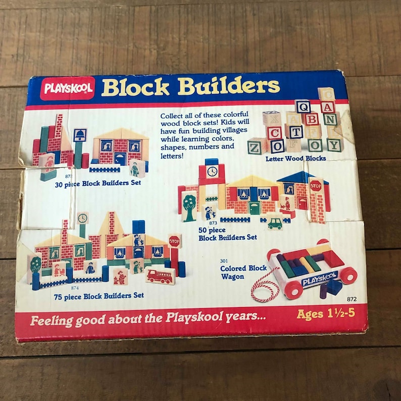 Playskool Block Builders COMPLETE 1986 Vintage Playskool - Etsy