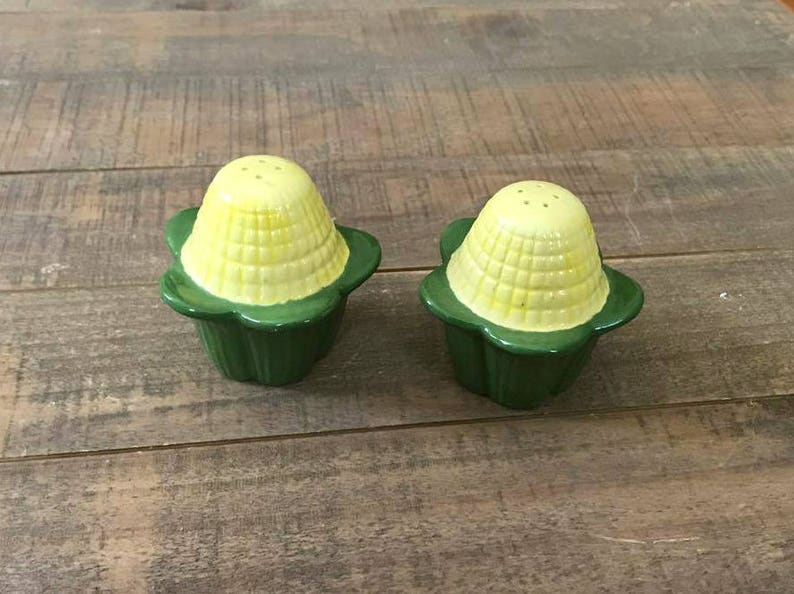 Corn on the Cob Shakers, Corn and Butter, Salt and Pepper Shakers ...