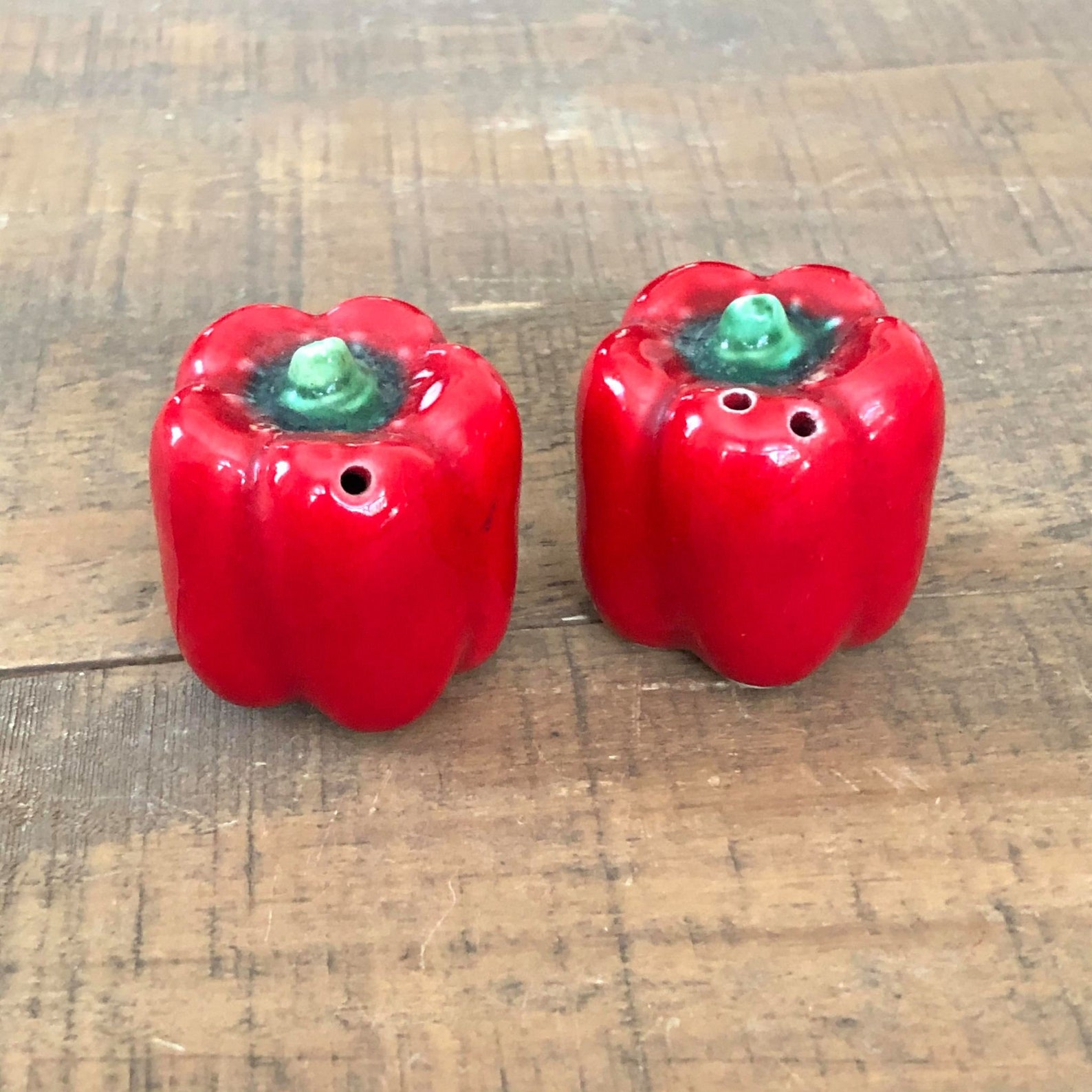 Red Pepper Salt and Pepper Shakers Red Pepper Vegetable | Etsy