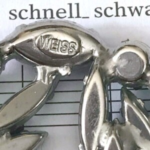 Weiss Brooch, Vintage Weiss Wreath Brooch, Blue AB Crystals ...