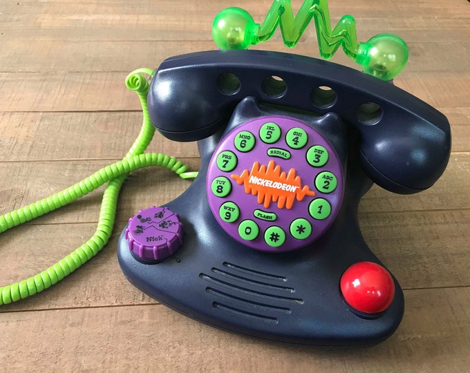 Vintage Nickelodeon Talk Blaster Rotary Style Telephone, Slime Time ...