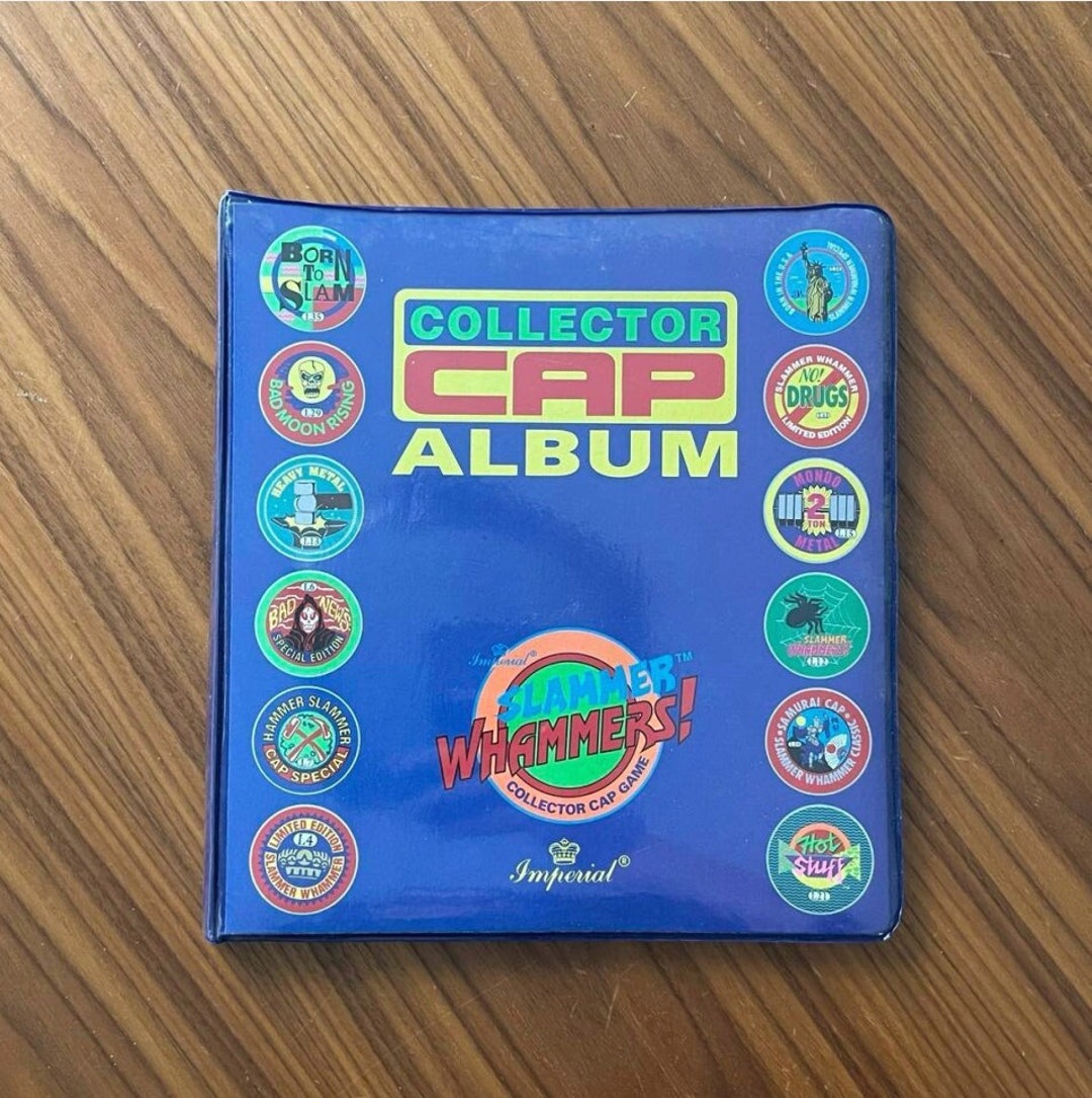 Vintage Imperial Slammer Whammer Collector Cap Album, Vintage POGS ...