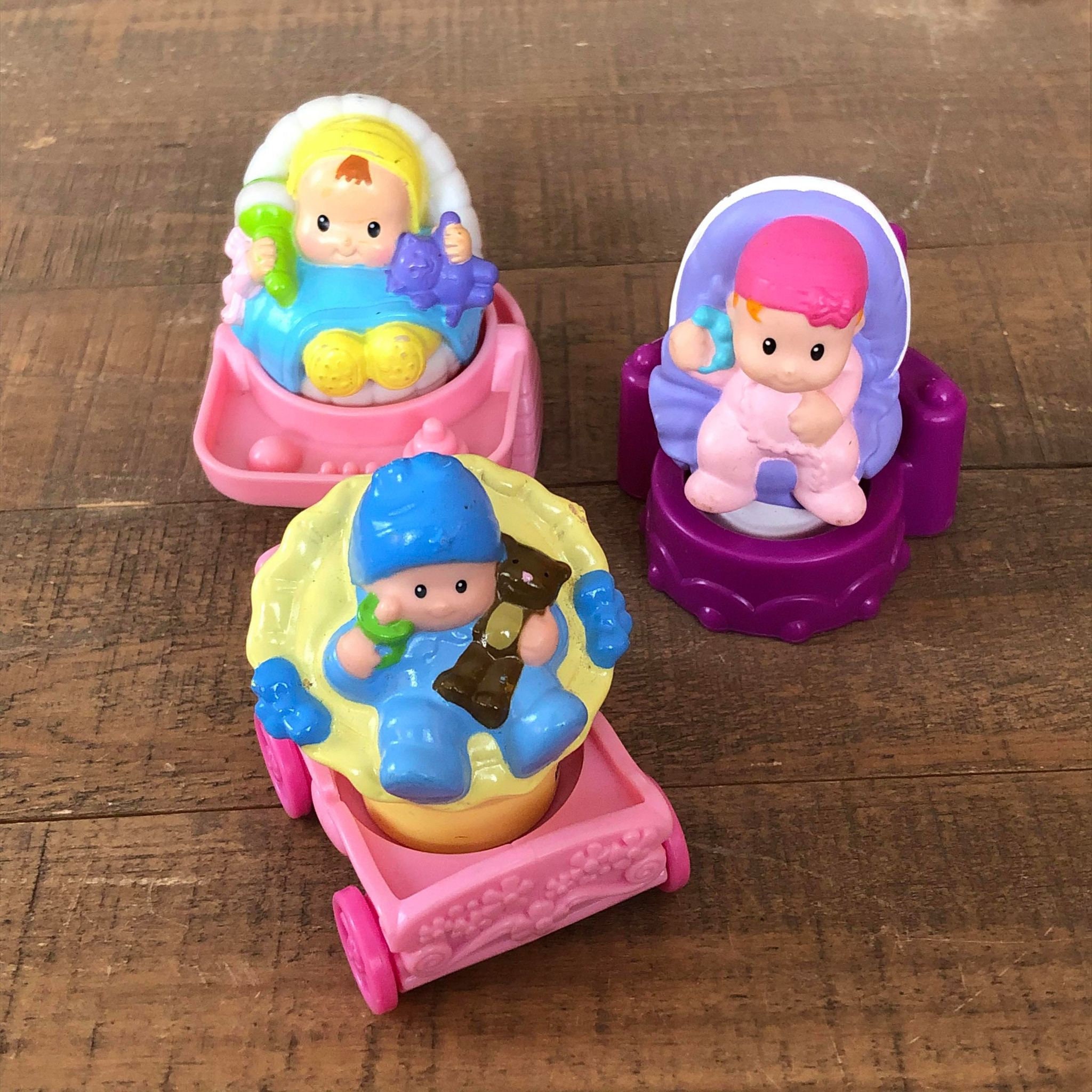 Fisher Price Little People Toys Set of Six Babies and Strollers Family Toys Little People Little People Family Mom Baby Pretend Play Etsy