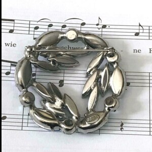 Weiss Brooch, Vintage Weiss Wreath Brooch, Blue AB Crystals ...