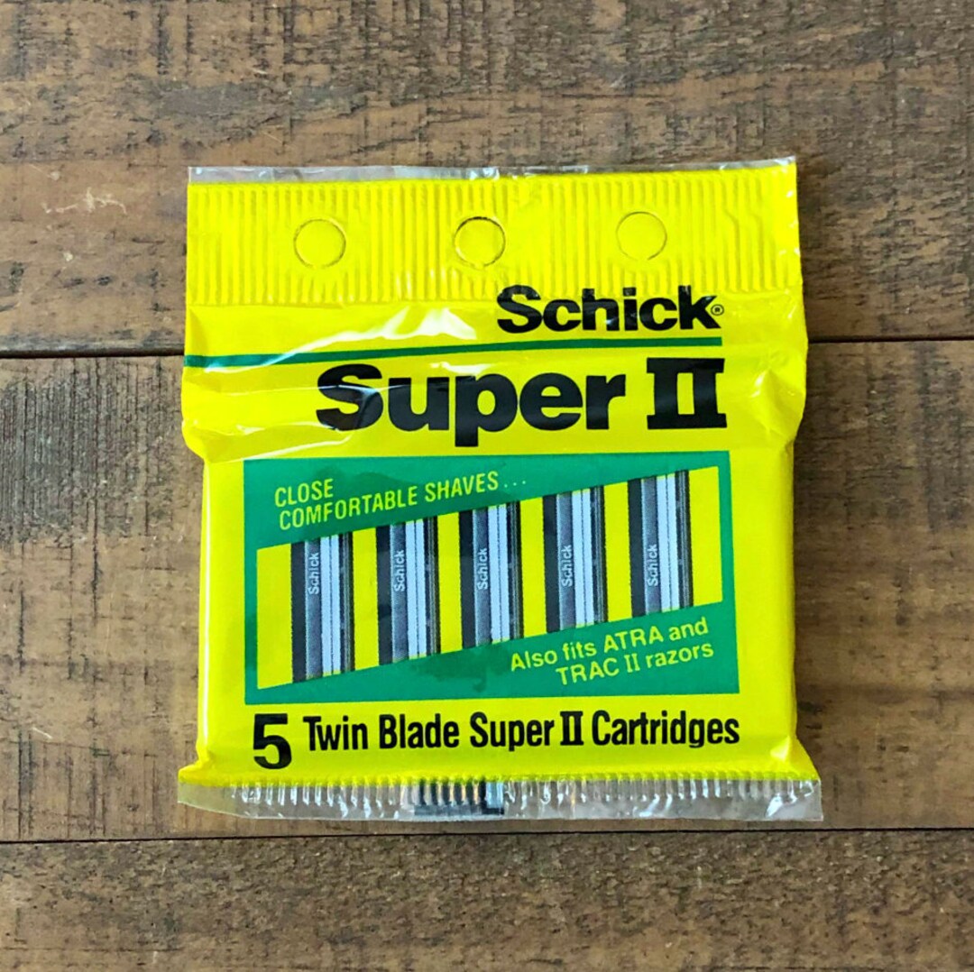 Schick Super II Twin Blade Cartridges, Razor Cartridges, Vintage Schick ...