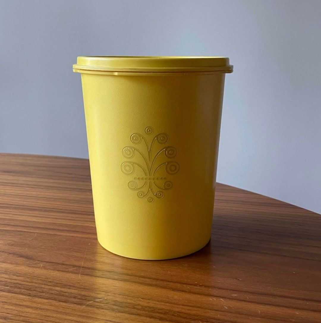 Tupperware Yellow Servalier Storage Canister, Tupperware Storage ...